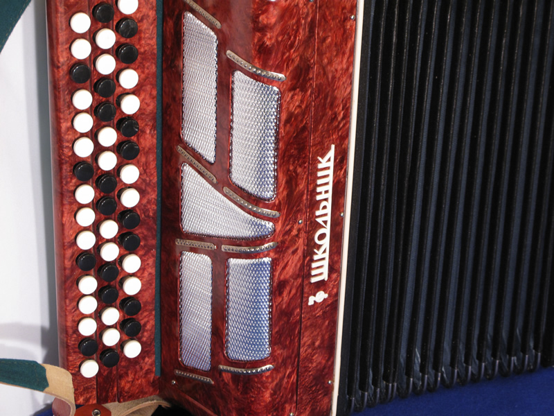 Russian Bayan B system button accordion