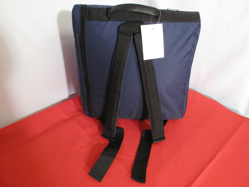 Soft side loading case for 8 bass accordion blue