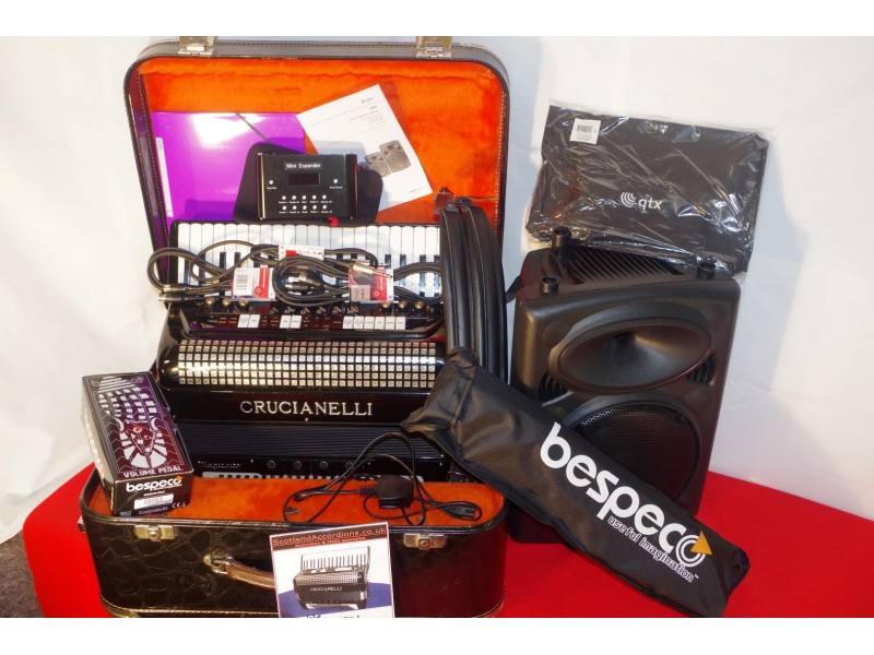 Crucianelli 120 Bass midi accordion bundle with extras