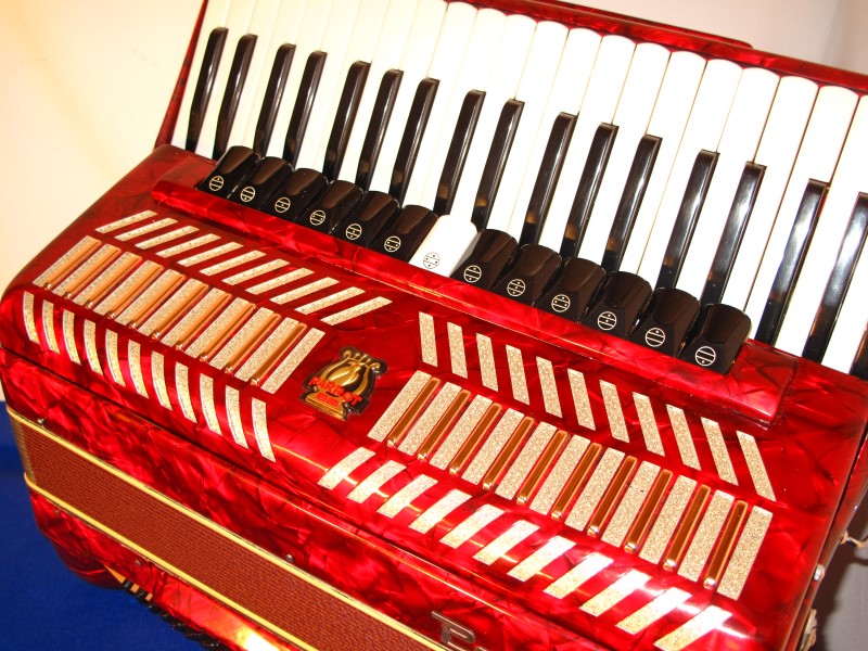 Parrot 41 120 red accordion